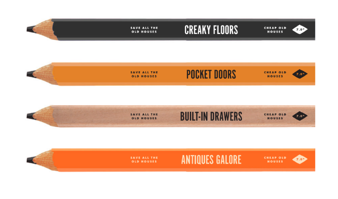 Cheap Old Houses Carpenter Pencil Collection - Pack of 4 – CIRCA
